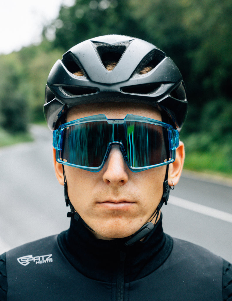 SPATZ "SHIELD" Glasses - Translucent Blue #SHIELD – SpatzWear